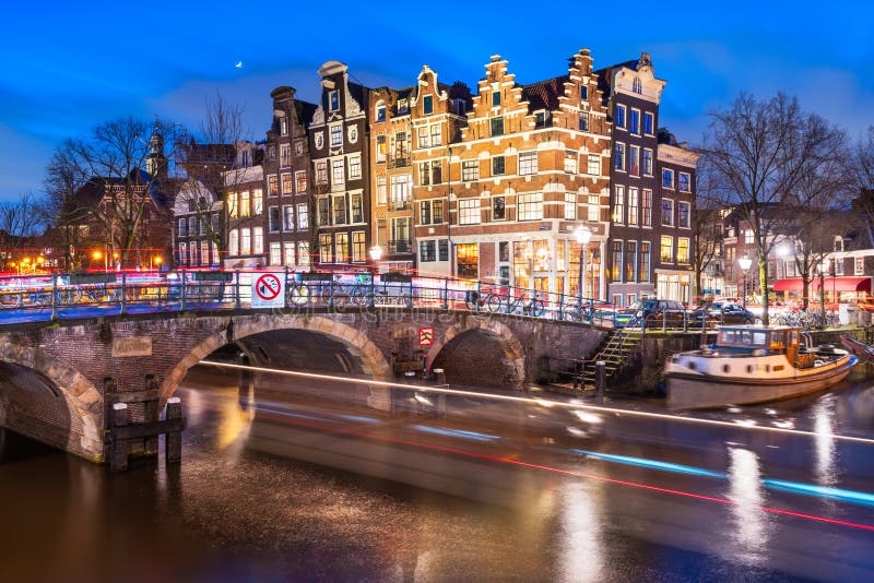 Amsterdam, Netherlands Bridges and Canals Stock Image - Image of ...