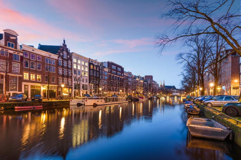 Amsterdam Netherlands Bridges and Canals Stock Image - Image of ...