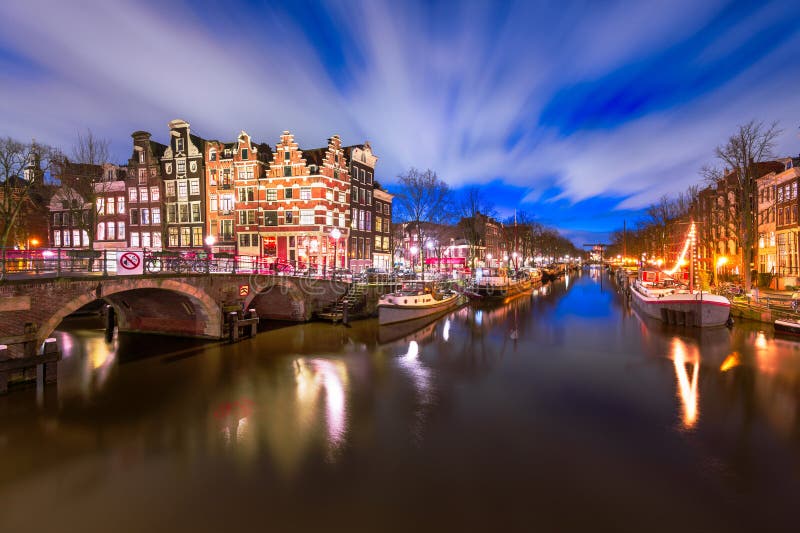 Amsterdam, Netherlands Bridges and Canals Stock Image - Image of ...