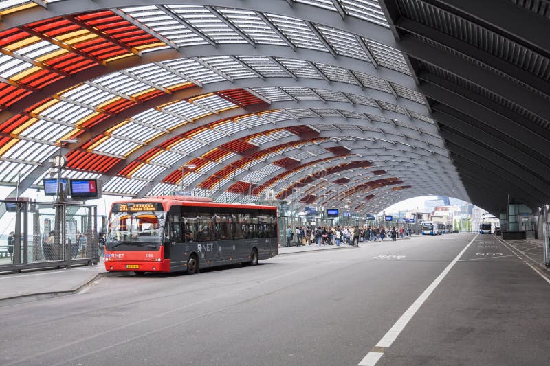 Amsterdam,the Netherlands.Bus Terminal at Central Station Editorial ...