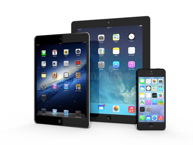 Ipad 2 - Iphone 4S - Apple Logo Editorial Stock Photo - Image of ...