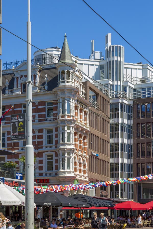 Facade of a Beautiful Building in the Center of Amsterdam Editorial ...