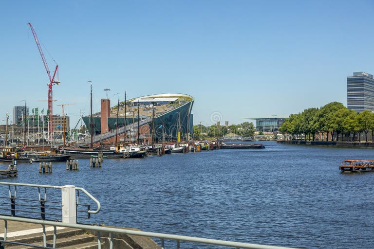 View of the NEMO Museum Building in Amsterdam Stock Image - Image of ...