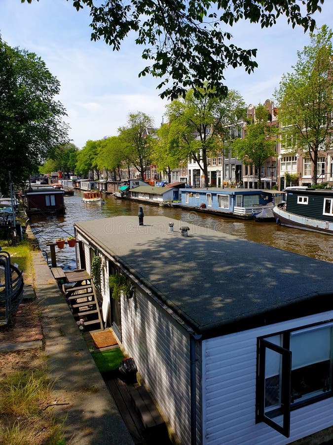 Amsterdam/Netherlands-June 25, 2019: Floating Houses of Amsterdam ...