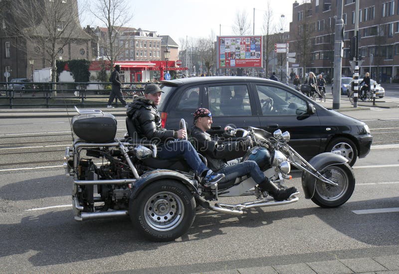 Cool People with Cool Custom Motorcycle in Amsterdam, Netherlands ...