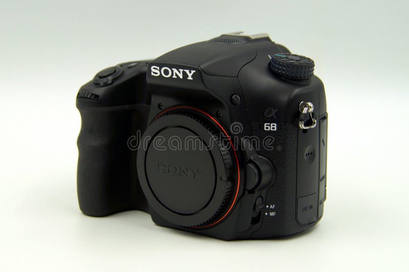 Sideview of a Sony Alpha 68, A68, Camera Body Editorial Photo - Image ...