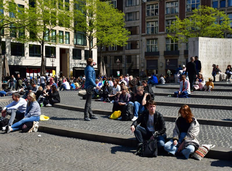 Amsterdam, Netherlands - May 22 2022 : Touristy City Centre Editorial ...