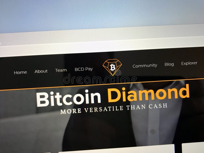 Bitcoin Diamond BCD Cryptocurrency Logo Displayed on Smartphone ...