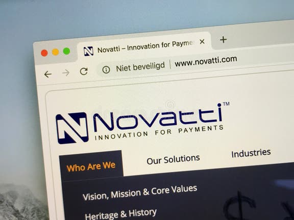 Website of Novatti editorial image. Image of public - 129766755