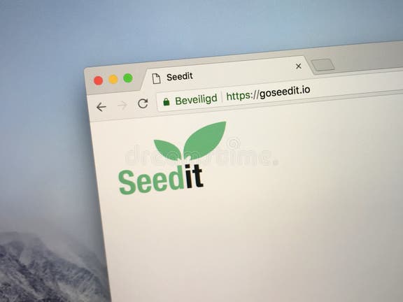 Homepage of GoSeedit or Seedit Editorial Image - Image of communication ...