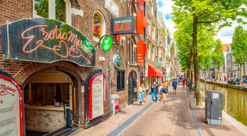 Amsterdam Red Light District during the Day, Netherlands Editorial ...
