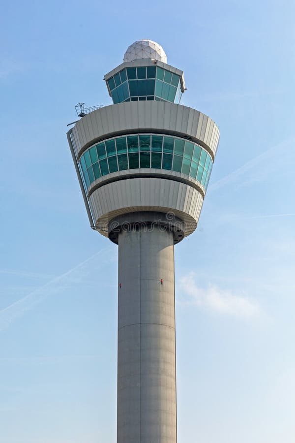 Amsterdam Schiphol Tower editorial stock photo. Image of high - 323609393