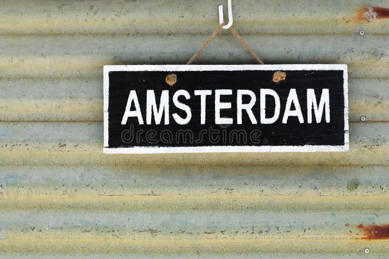 Amsterdam sign stock image. Image of city, european, landscape - 57458487