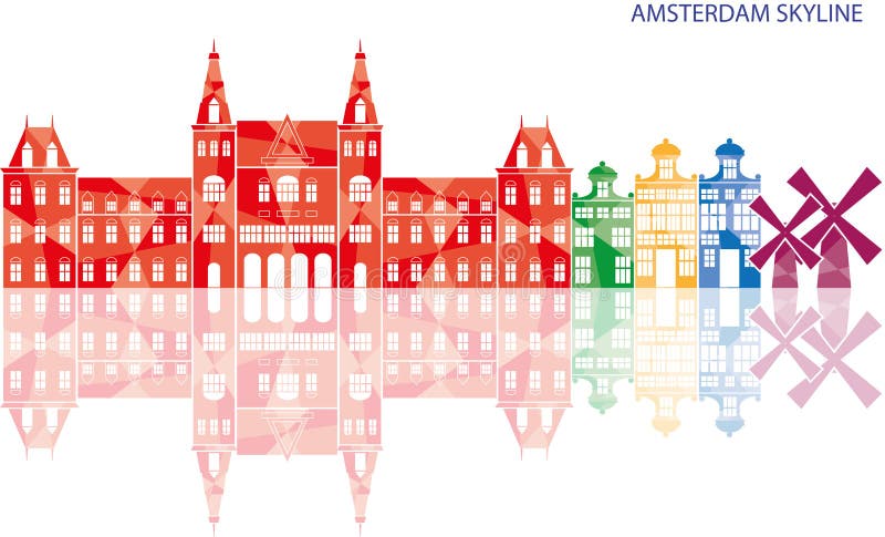 Amsterdam Skyline stock vector. Illustration of cityscape - 89166218