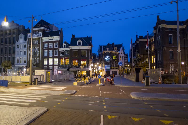 Amsterdam Street View in the Evening - AMSTERDAM - the NETHERLANDS ...