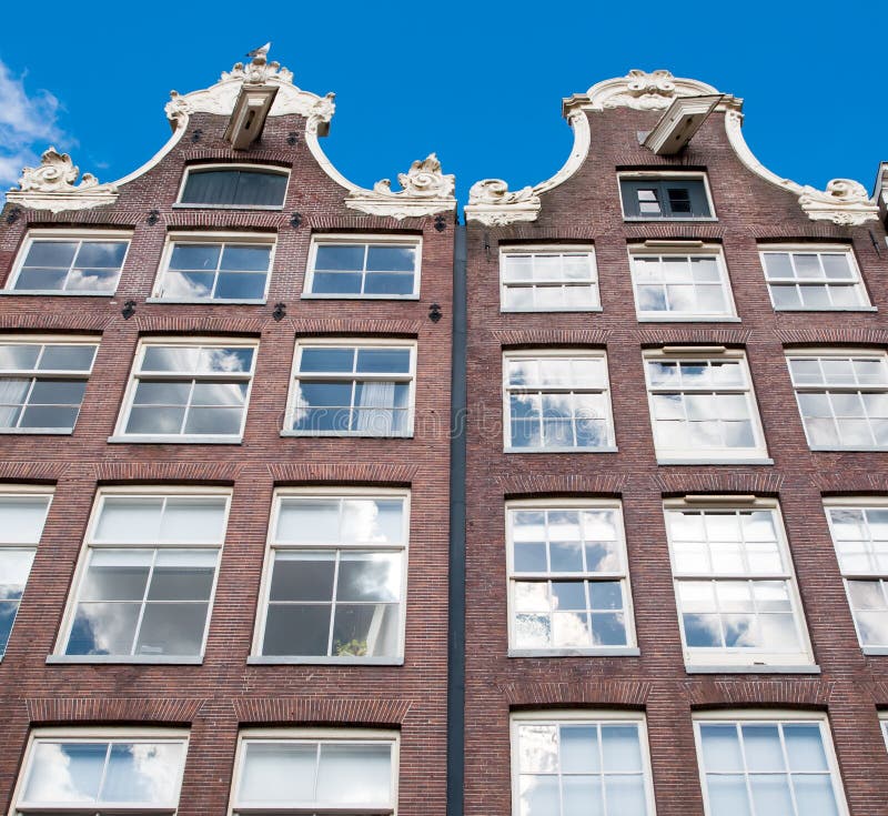 Amsterdam17th Century Residence Building during the Midday in Down Town ...