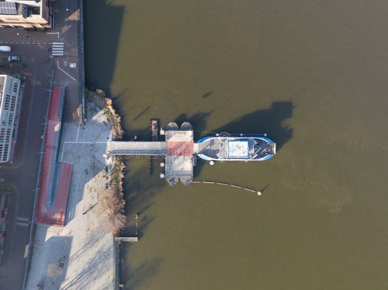 Amsterdam, 13th of February 2023, the Netherlands. GVB Ferry Docked ...