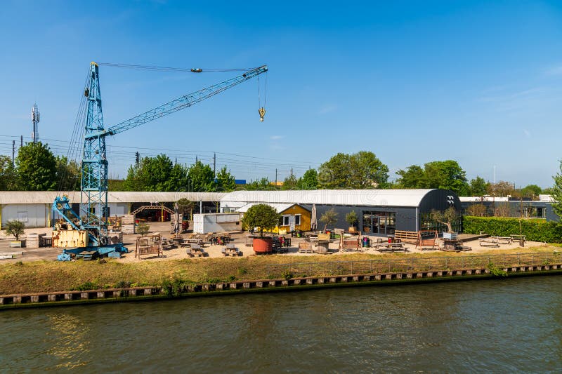 Restaurant DEMKA Kade Utrecht on the Amsterdam-Rhine Canal Editorial ...