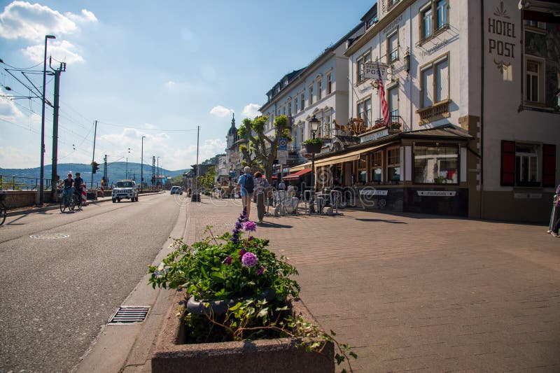 Rhinestrasser Rhine Street Rudesheim am Rhine Editorial Stock Photo ...