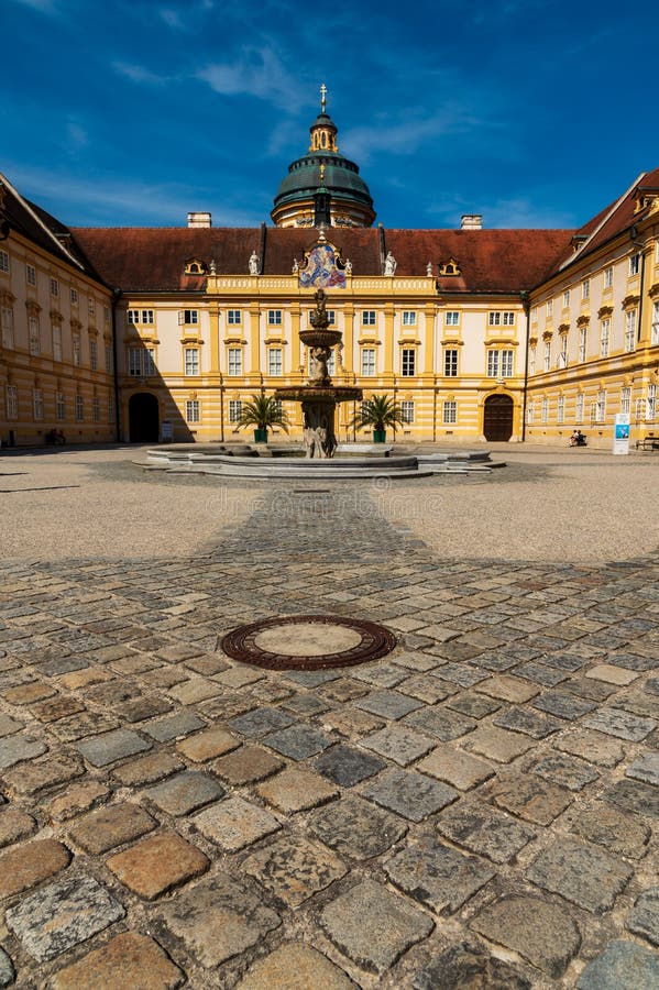 Melk Abbey Austria Courtyard Editorial Stock Image - Image of monastery ...
