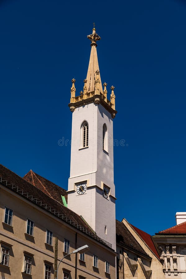 Spire of the Augustinian Church, Vienna Editorial Image - Image of egon ...