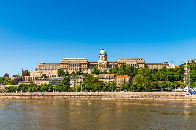 BudavÃ¡ri Palota Buda Castle Budapest Hungary from the Danube Editorial ...
