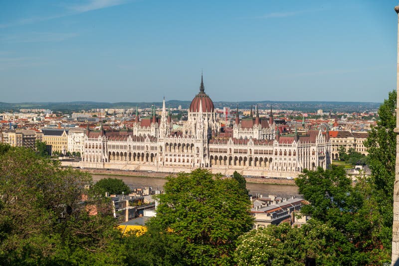 View of the Hungarian Parliament Building from Buda Castle Budapest ...