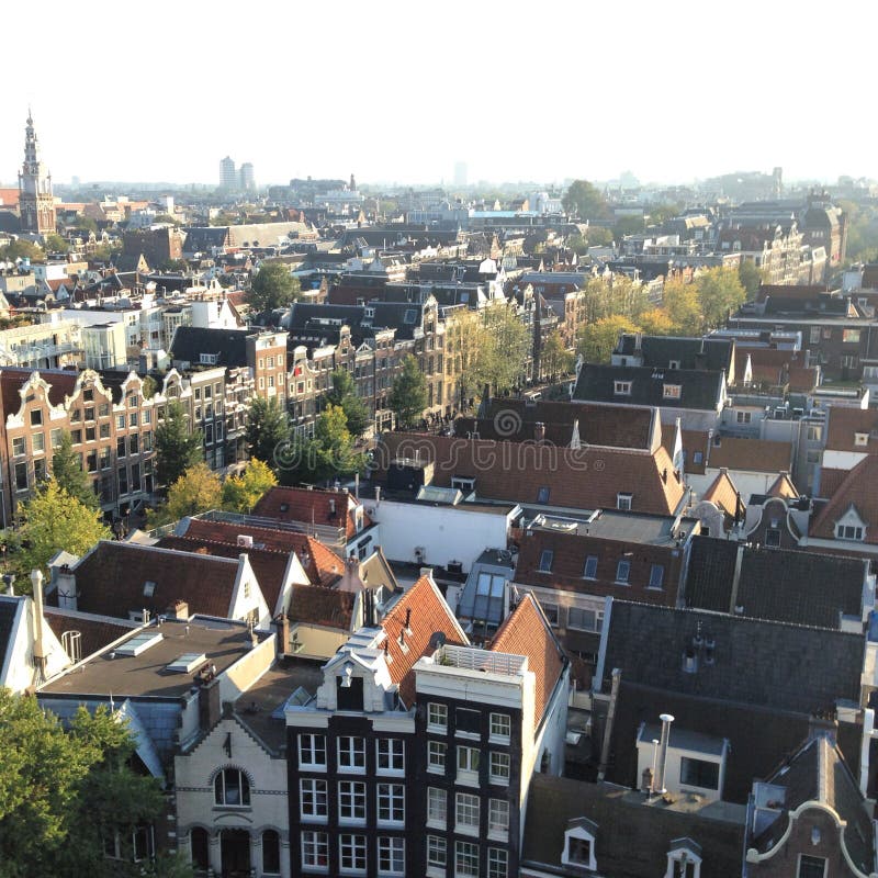 Amsterdam from top stock image. Image of netherland, holland - 88387341