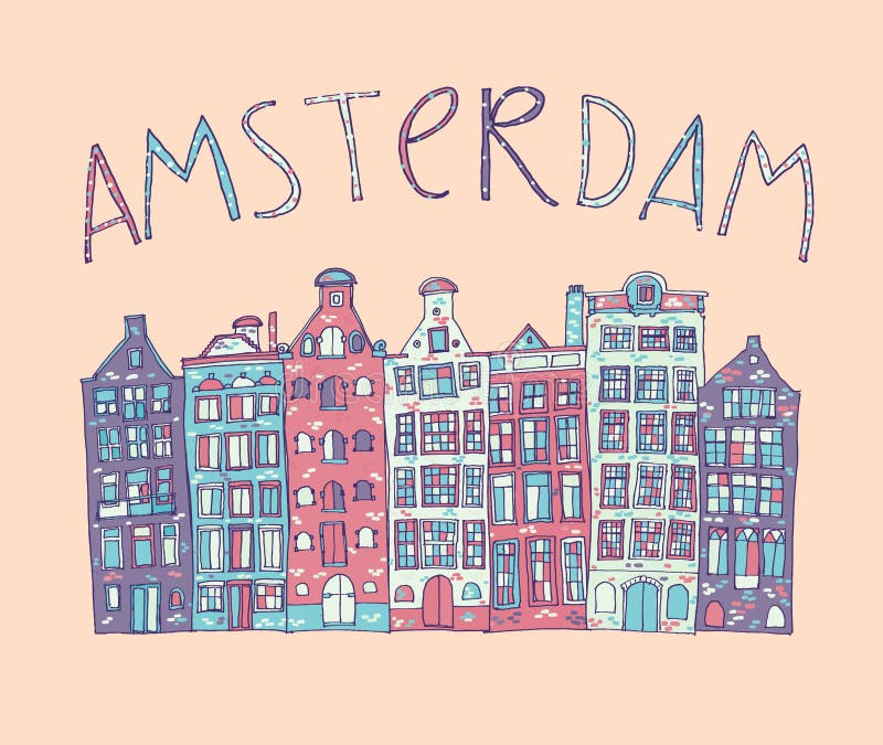 Vector city amsterdam stock vector. Illustration of isolated - 113089940
