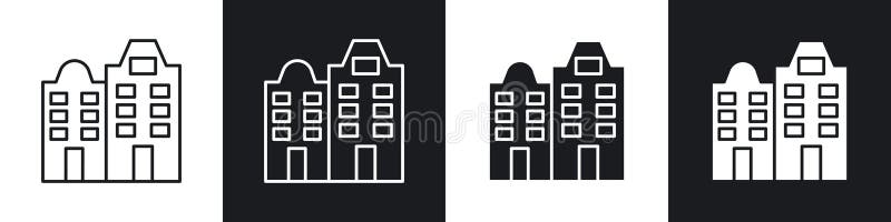 Amsterdam icon stock vector. Illustration of skyline - 341325178
