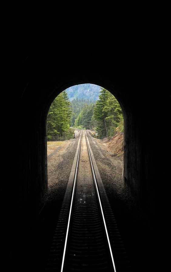 Amtrak through the Cascade Tunnel in Montana Stock Photo - Image of ...