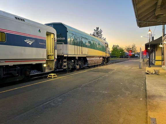Amtrak Train Engine at Red Light Stock Image - Image of train ...
