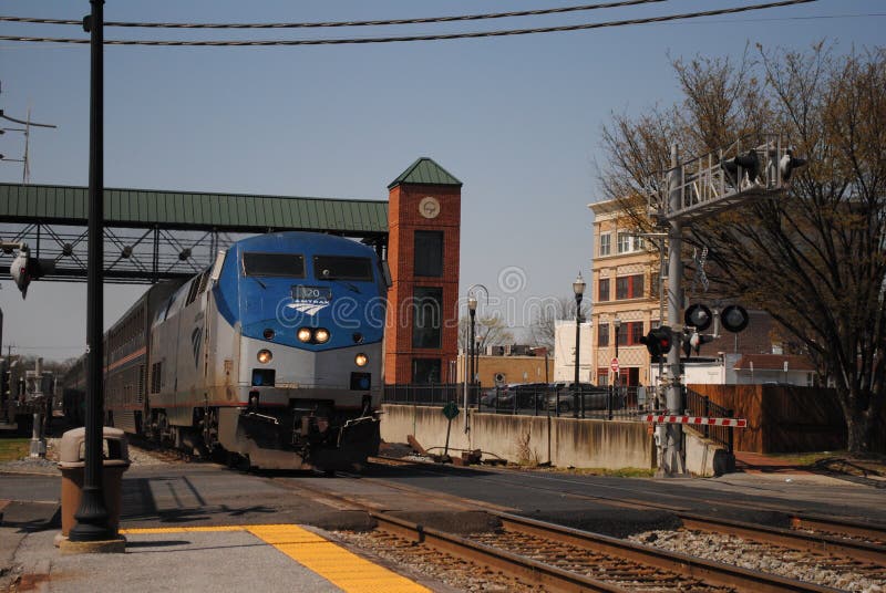 Amtrak Train editorial stock image. Image of gaithersburg - 215362984