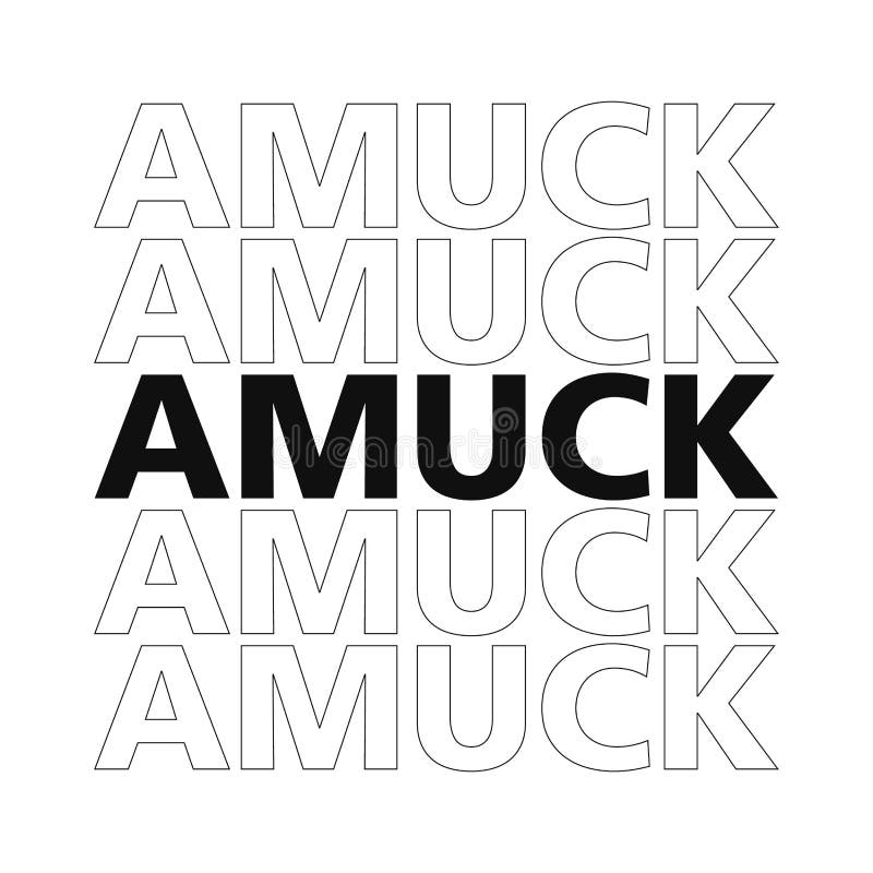 Amuck Isolated Words in Vector Stock Vector - Illustration of film ...