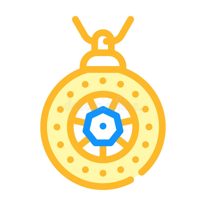 Amulet Accessory Color Icon Vector Illustration Flat Stock Vector ...