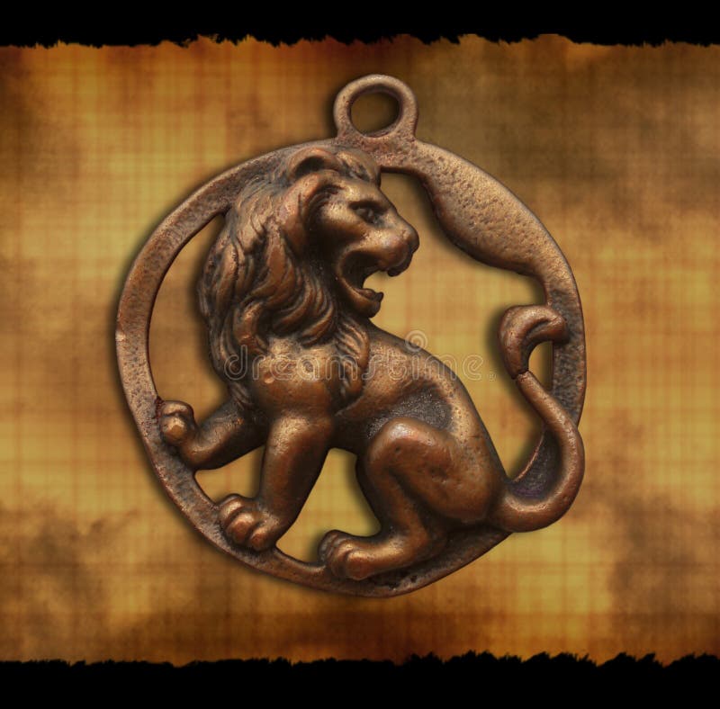 Amulet lion stock photo. Image of lion, background, amulet - 10078710