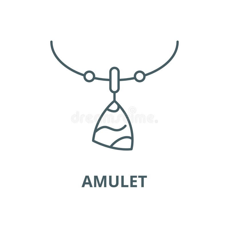 Amulet Vector Line Icon, Outline Concept, Linear Sign Stock Vector ...