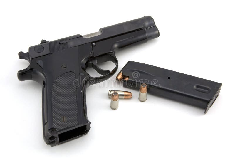 Amunicja Pistolet Kaliber 9 Mm, Zdjęcie Stock - Obraz złożonej z ...