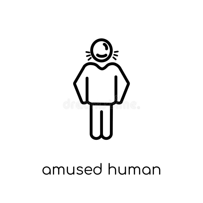 Amused Human Icon. Trendy Amused Human Logo Concept on White Background ...