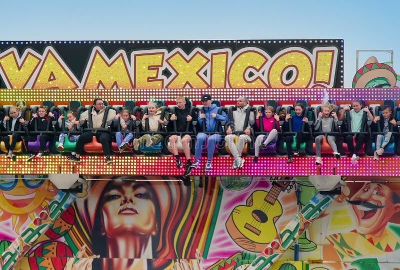 Amusement Drop Ride Full of People Having Fun Editorial Stock Photo ...