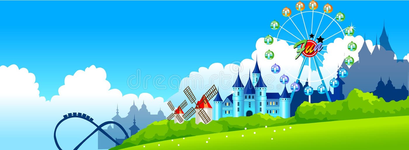 Amusement Park Carnival Scene Stock Illustrations – 4,259 Amusement ...