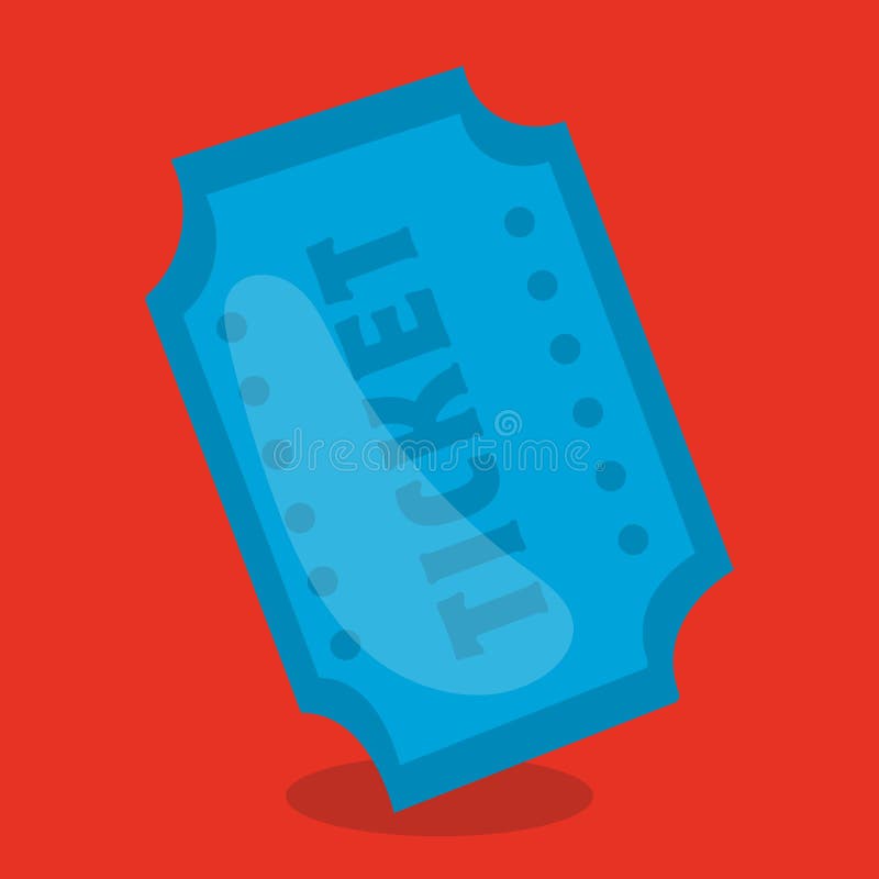 Amusement Park Blue Ticket 15 Stock Illustration - Illustration of ...