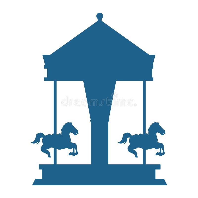 Amusement Park and Carousel Symbol Stock Vector - Illustration of ...