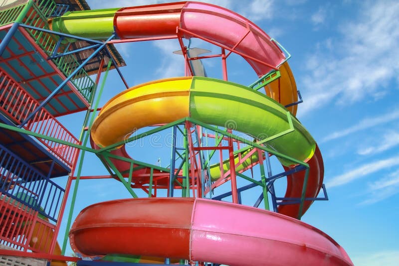 .Amusement Park, Circle from High To Low, Colorful Stock Image - Image ...