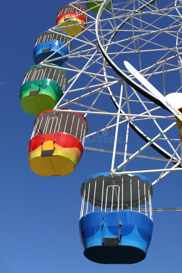 Amusement Park Ferris Wheel Stock Image - Image of thrills, structure ...