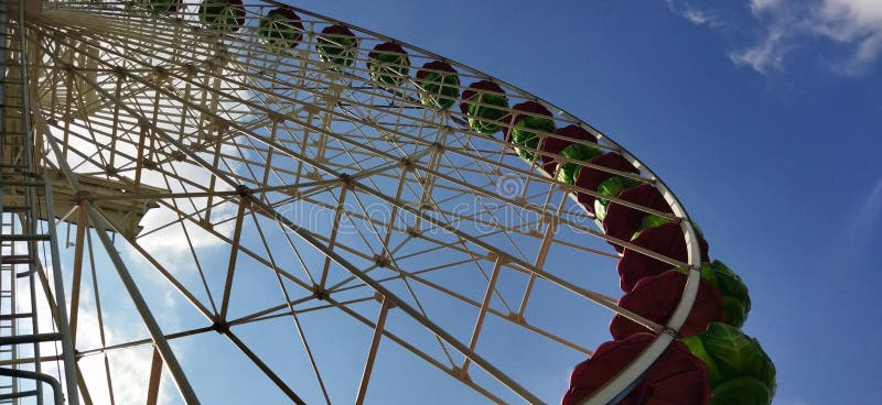 Amusement Park Ferris Wheel Mill Wheel Theme Park Sky Stock Photo ...