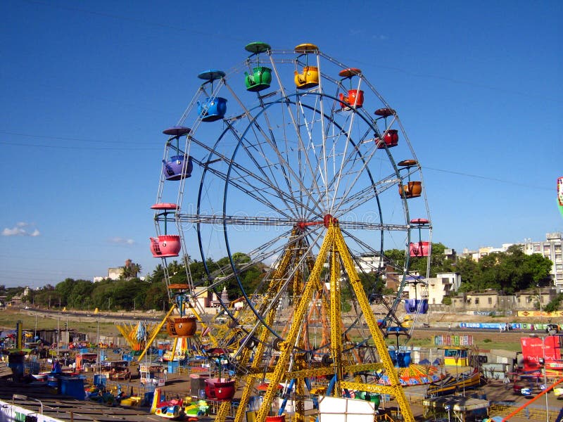 Amusement Park - Giant Wheel Stock Photo - Image of amusement ...