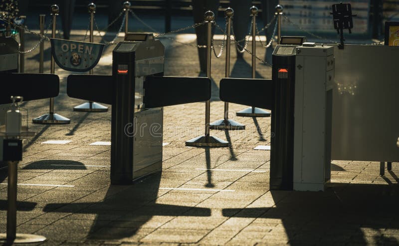Amusement Park in Japan with Multiple Gates in the Foreground Stock ...