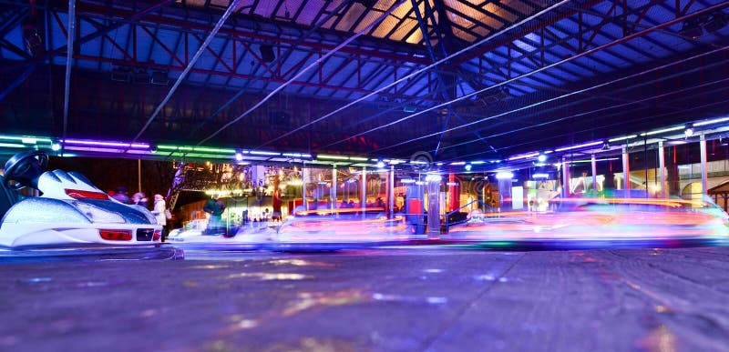 Amusement park at night stock image. Image of happy, amusement - 59100841