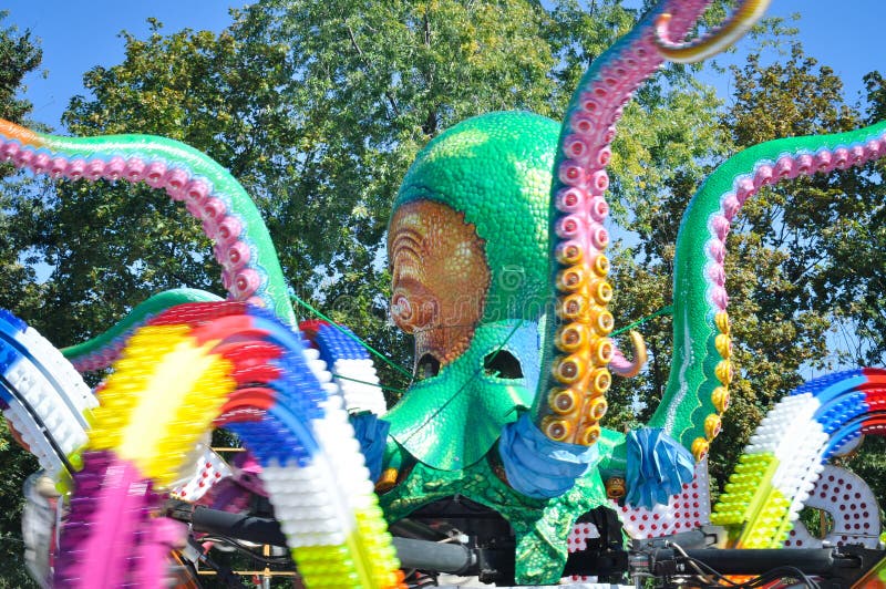 Amusement park octopus stock photo. Image of machines - 34162594